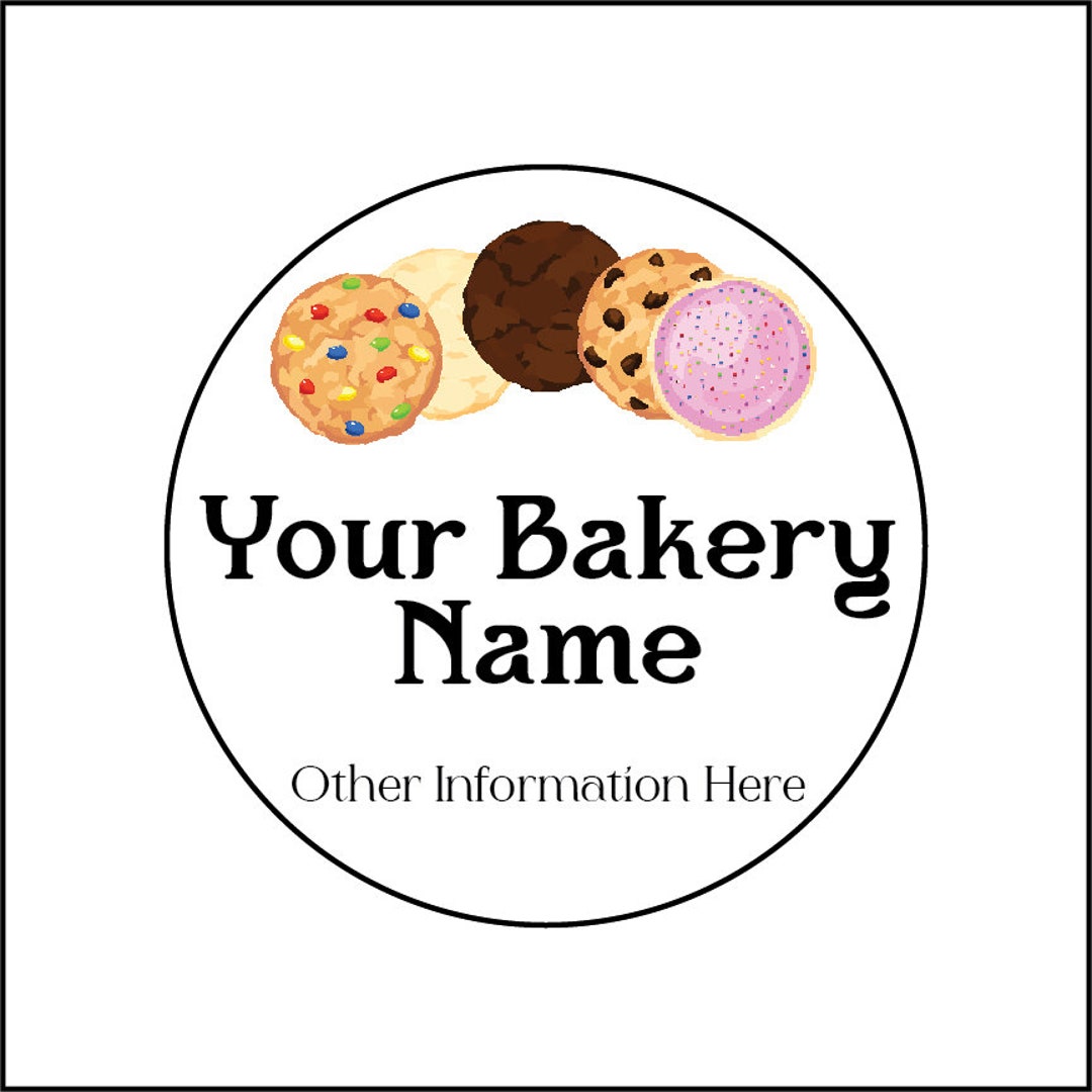 Custom Bakery Cookie Logo Baked Goods Labels Stickers 40 - Etsy