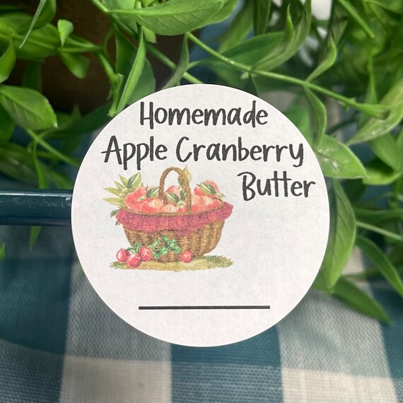 40 Apple Cranberry Butter Canning Date Labels Stickers - Etsy