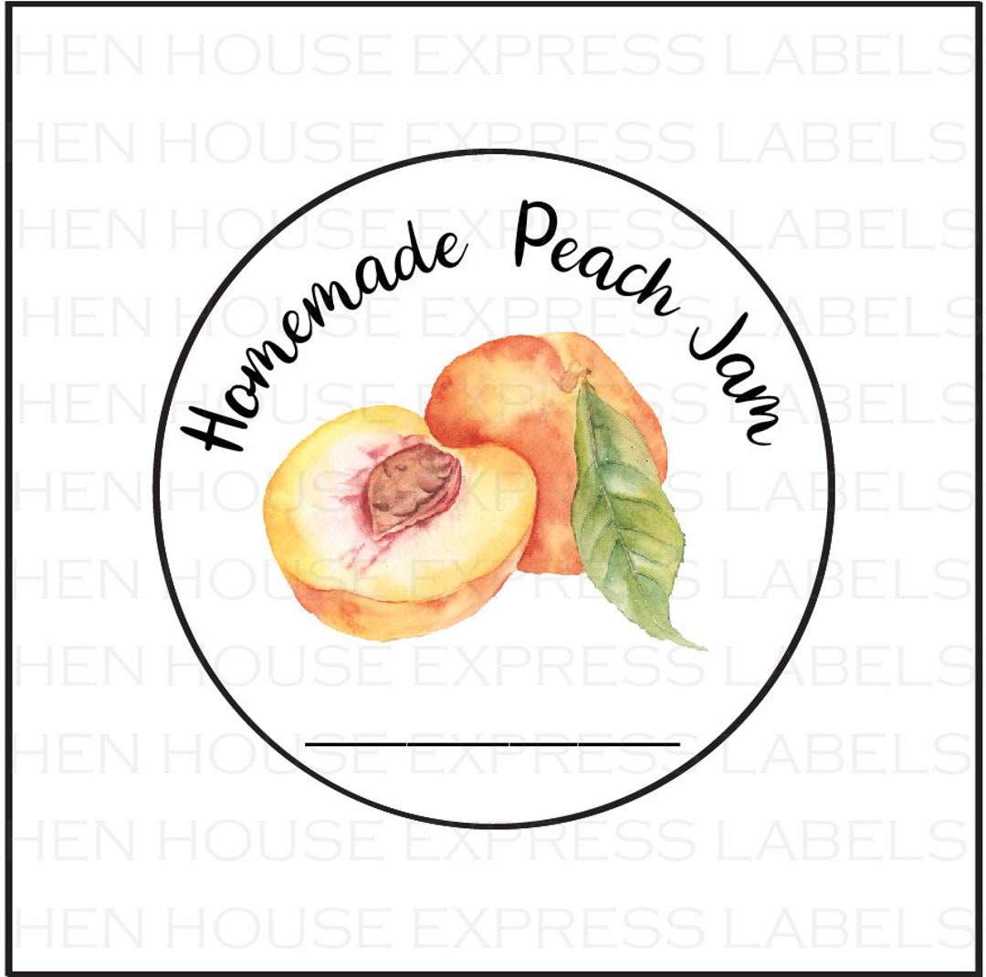 40 Peach Jam Canning Date Labels Stickers - Etsy