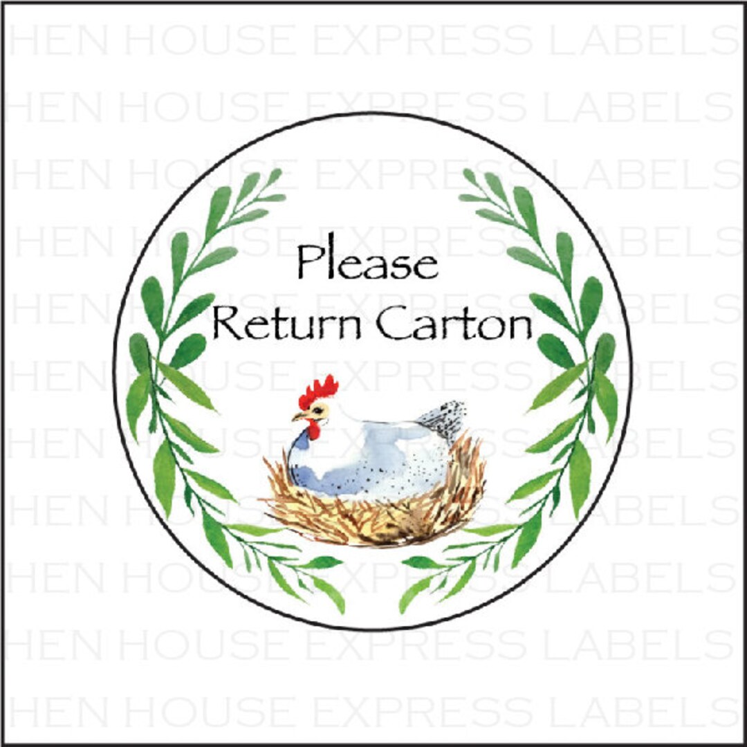40 Please Return Egg Carton Labels Stickers - Etsy