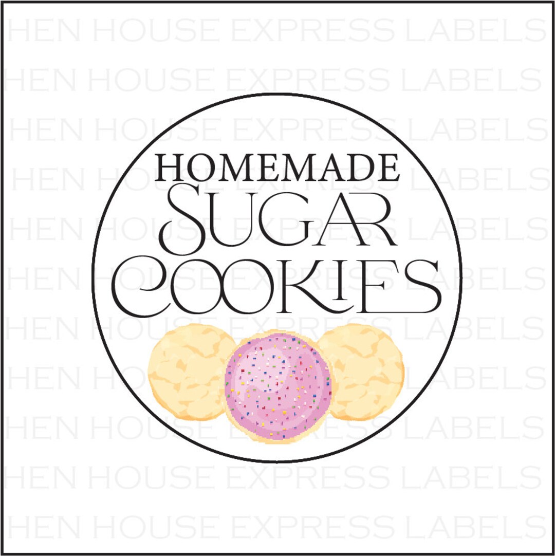40 Sugar Cookie Labels/ Stickers - Etsy