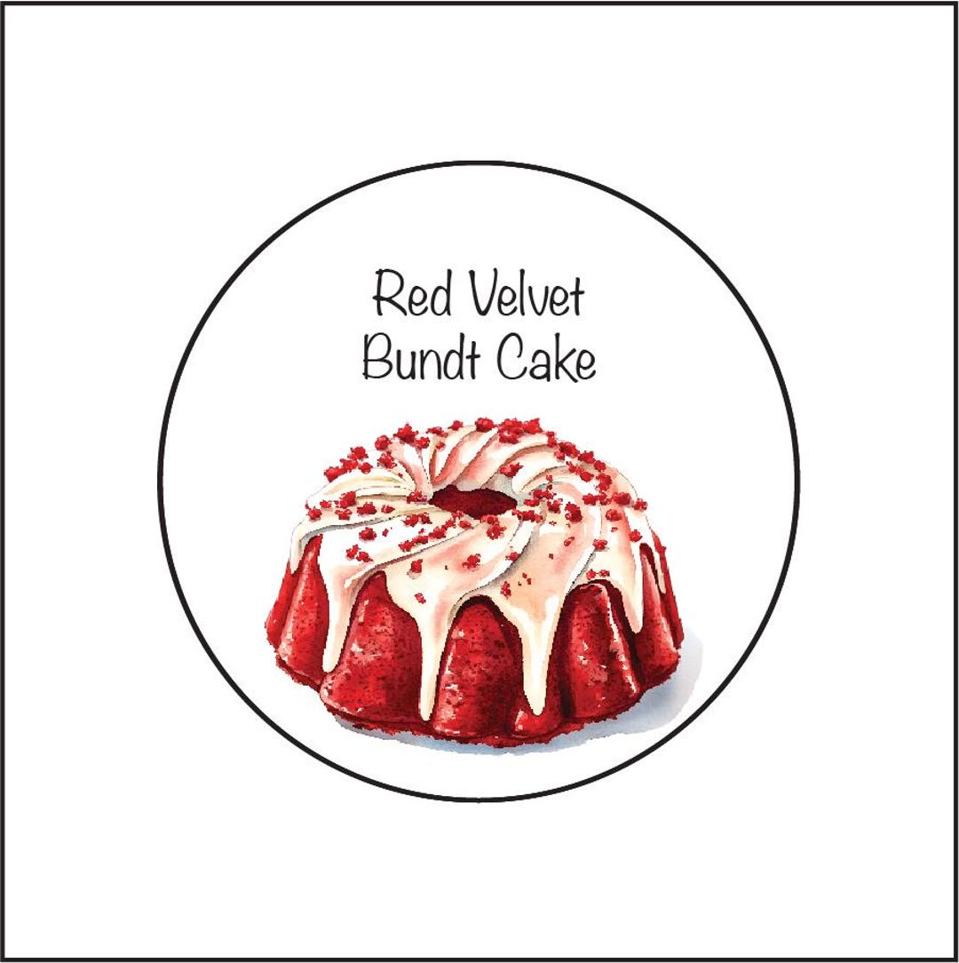 40 Red Velvet Bundt Cake Labels Stickers - Etsy