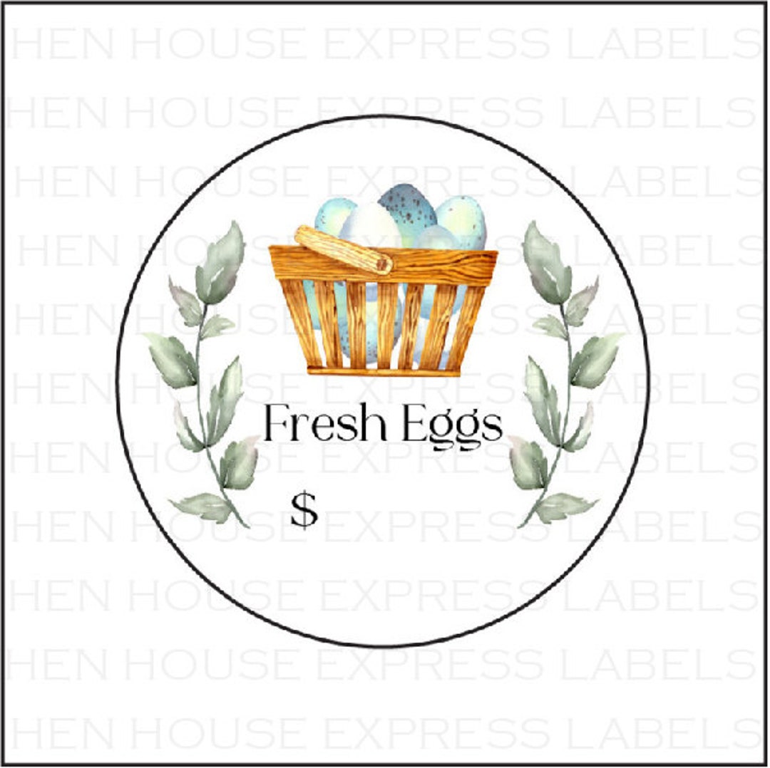 40 Fresh Eggs Price Tag Labels Stickers - Etsy