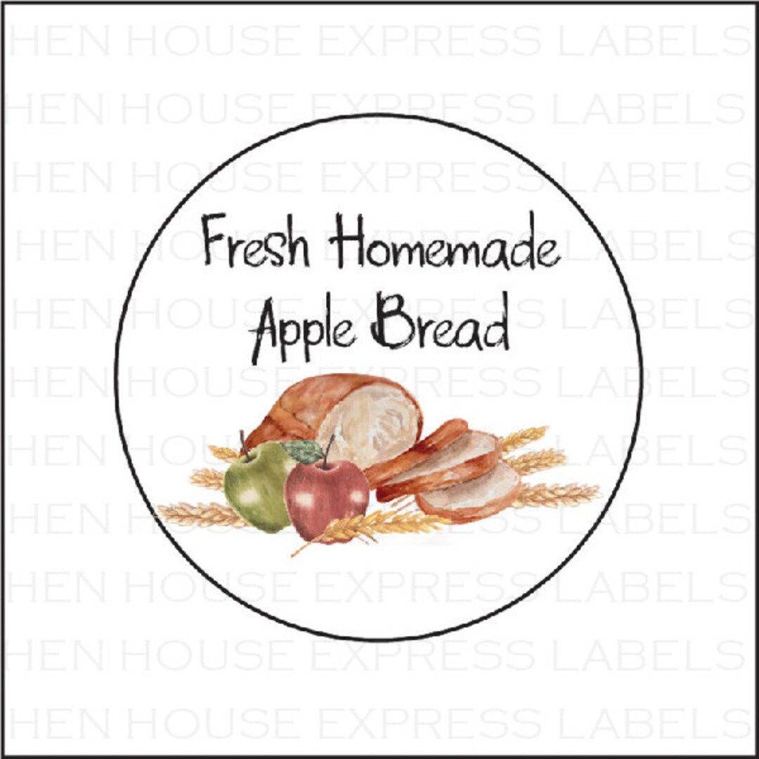 40 Homemade Apple Bread Labels Stickers - Etsy