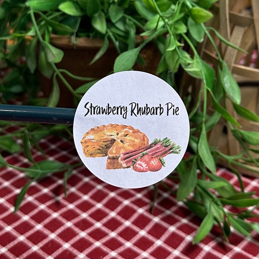 40 Strawberry Rhubarb Pie Labels Stickers - Etsy