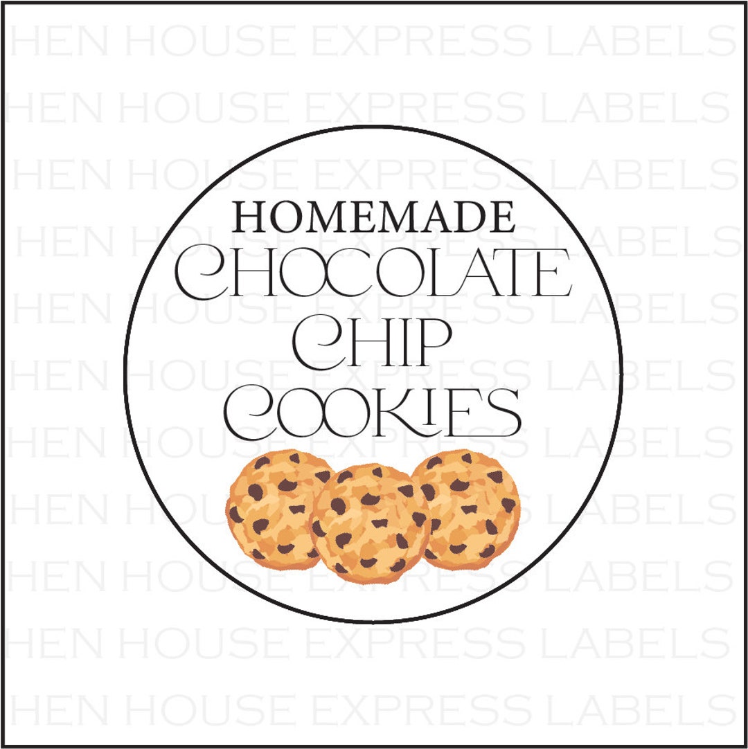 40 Chocolate Chip Cookie Labels/ Stickers - Etsy