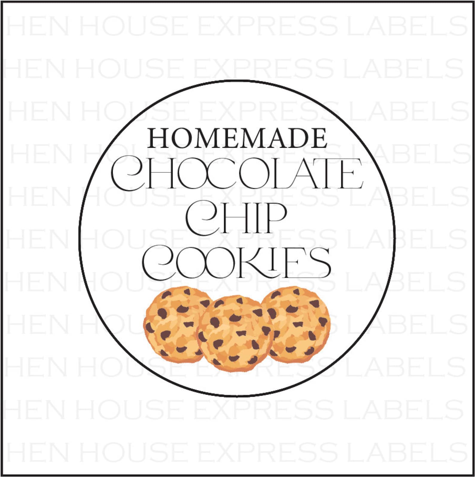 40 Chocolate Chip Cookie Labels/ Stickers - Etsy