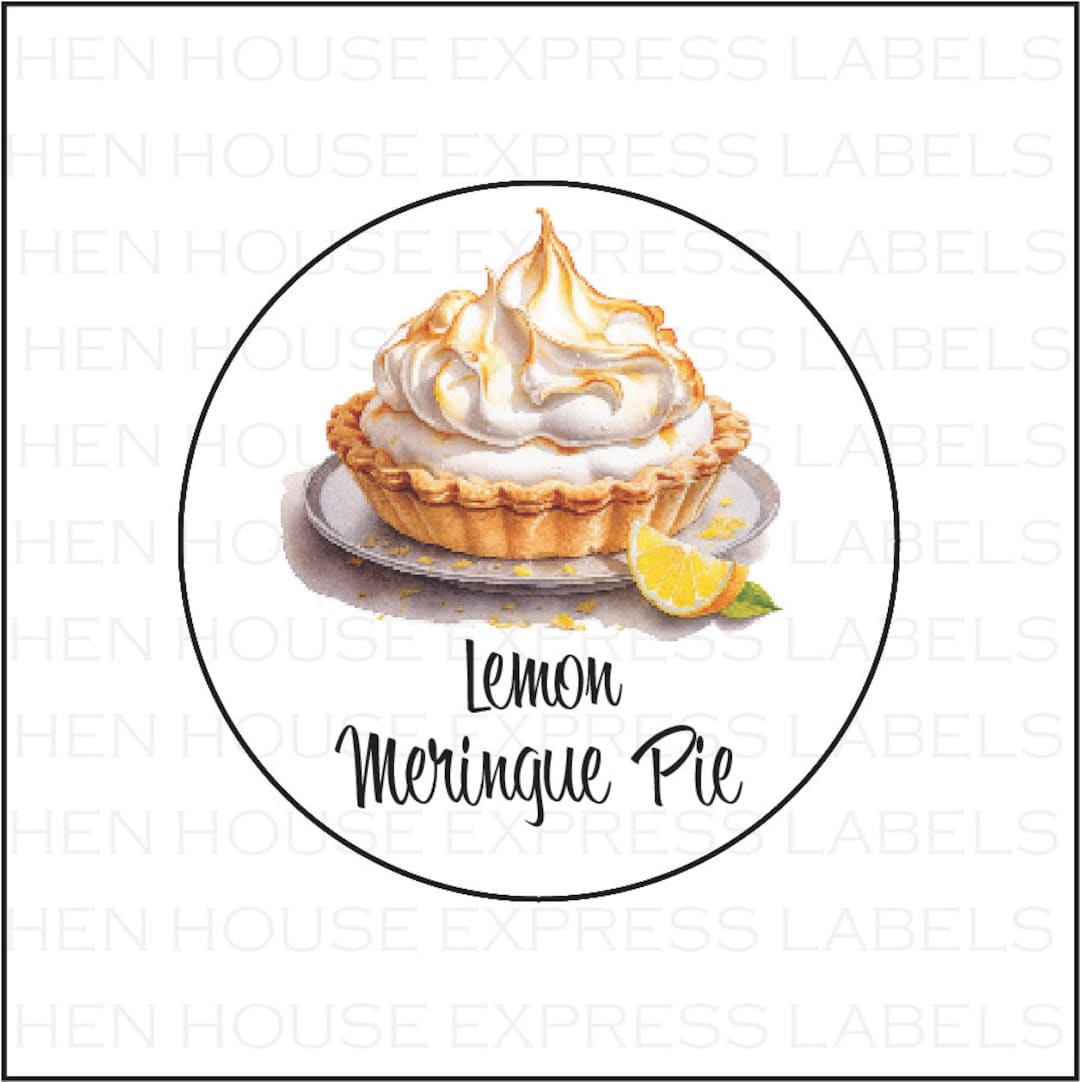 40 Lemon Meringue Pie Labels Stickers - Etsy