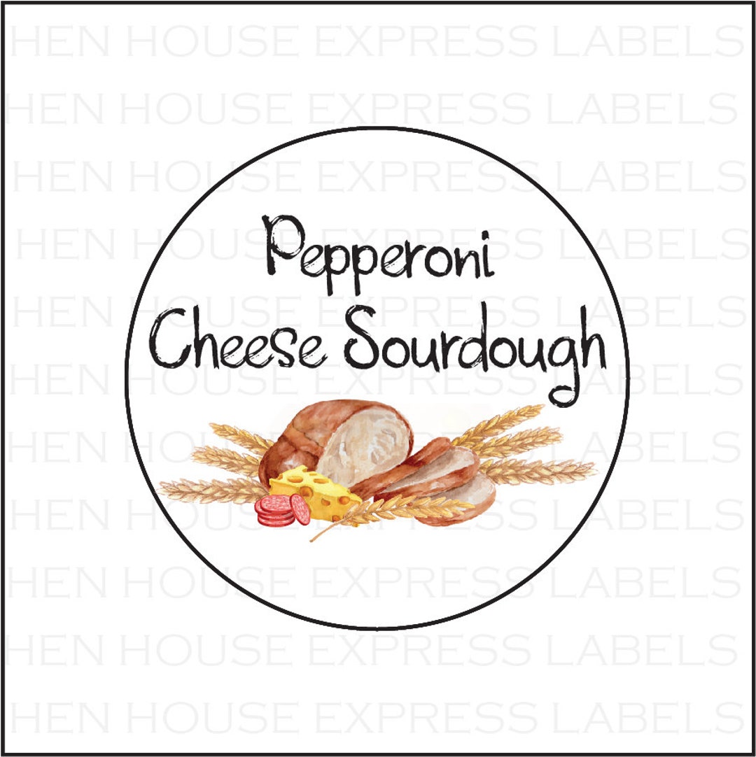 40 Pepperoni Cheese Sourdough Labels Stickers - Etsy