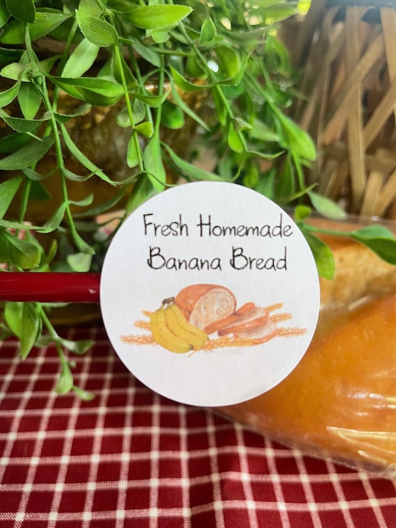 40 Homemade Banana Bread Labels Stickers - Etsy