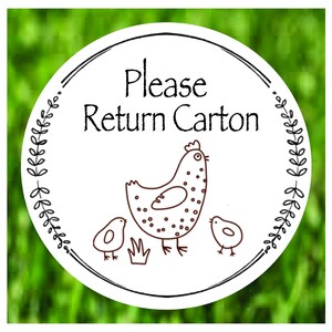 40 Please Return Egg Carton Labels Stickers - Etsy