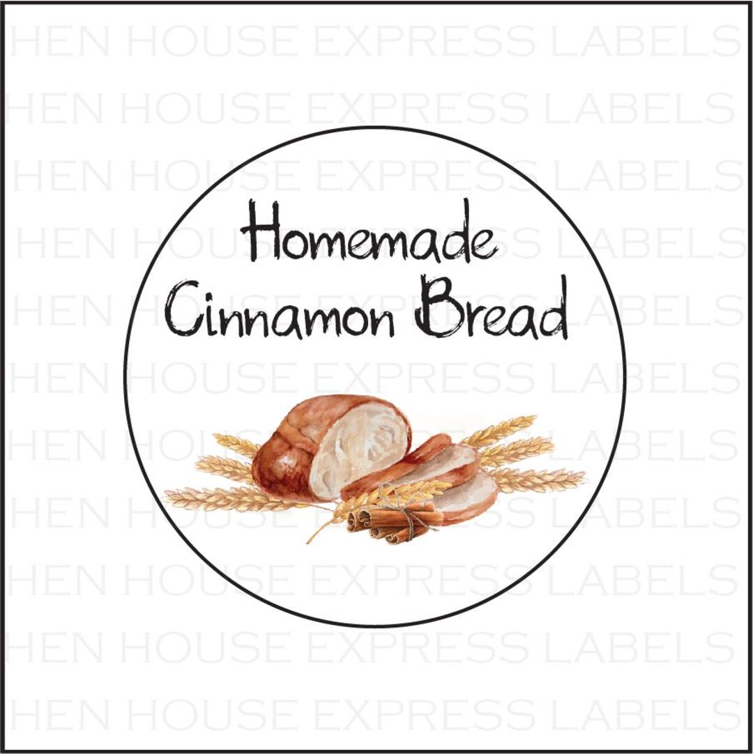 40 Homemade Cinnamon Bread Labels Sticker - Etsy