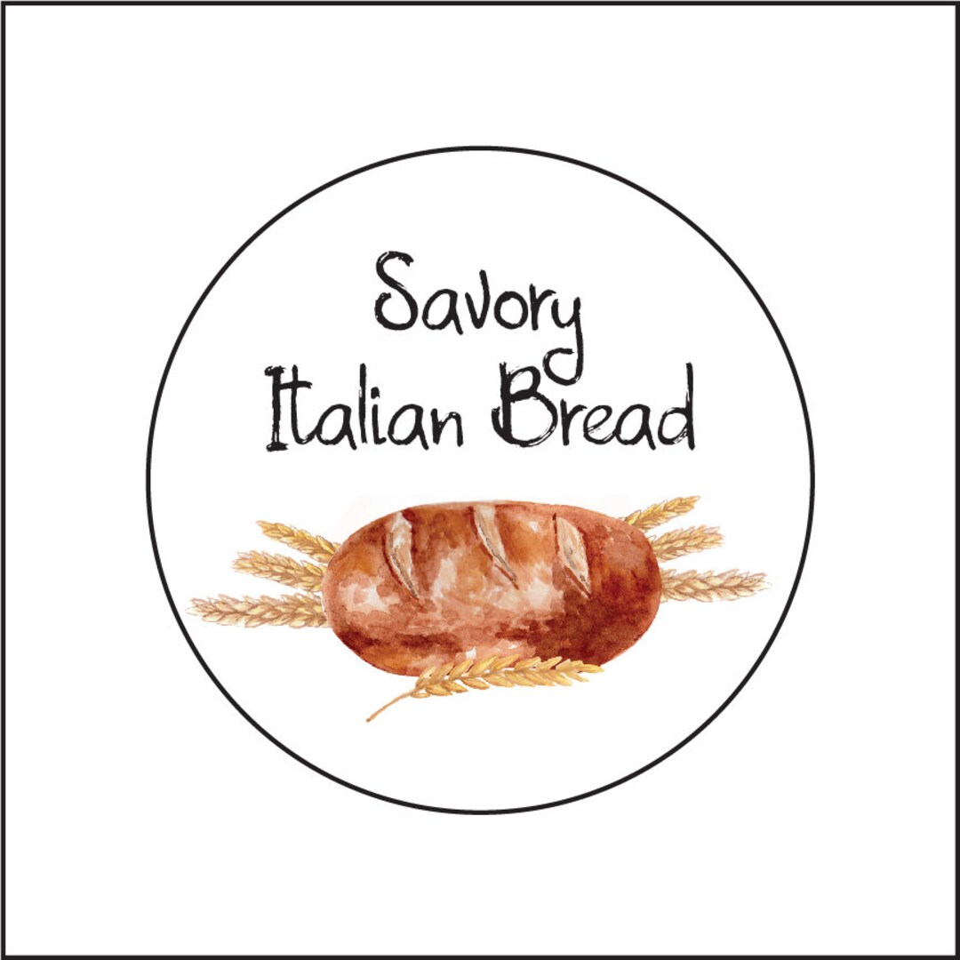 40 Savory Italian Bread Labels Stickers - Etsy