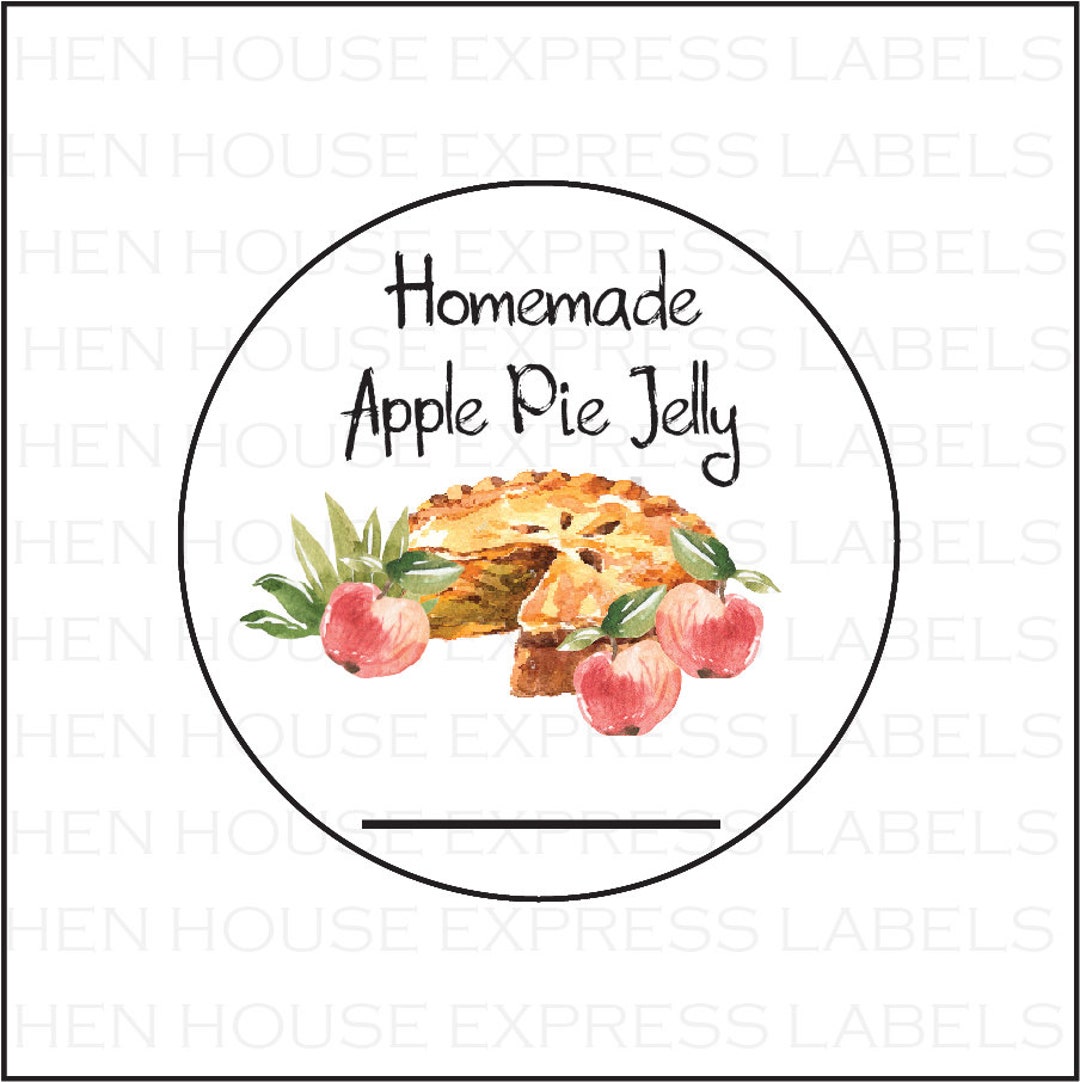 40 Homemade Apple Pie Jelly Canning Labels Stickers - Etsy