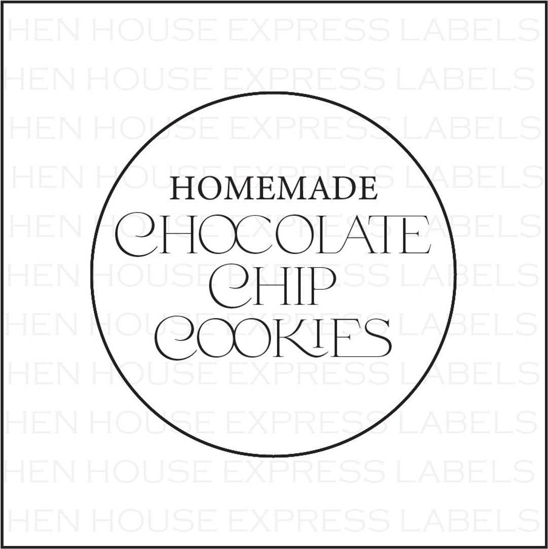 40 Chocolate Chip Cookie Labels/ Stickers - Etsy