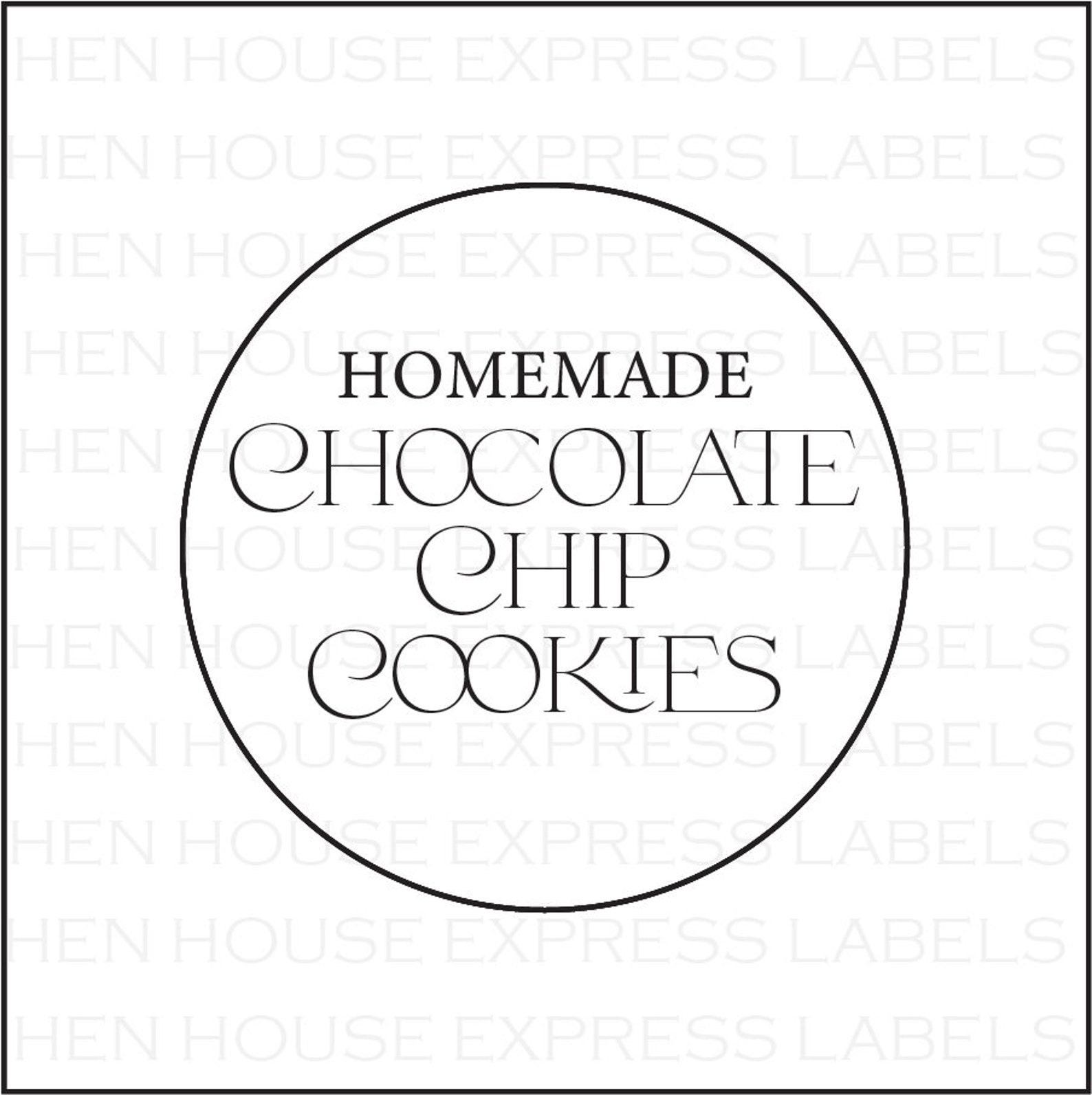 40 Chocolate Chip Cookie Labels/ Stickers - Etsy