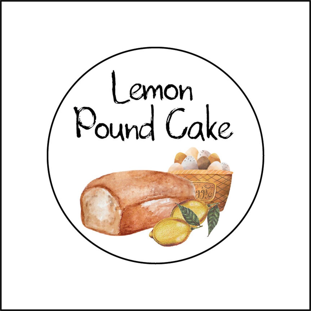 40 Lemon Pound Cake Labels/ Stickers - Etsy
