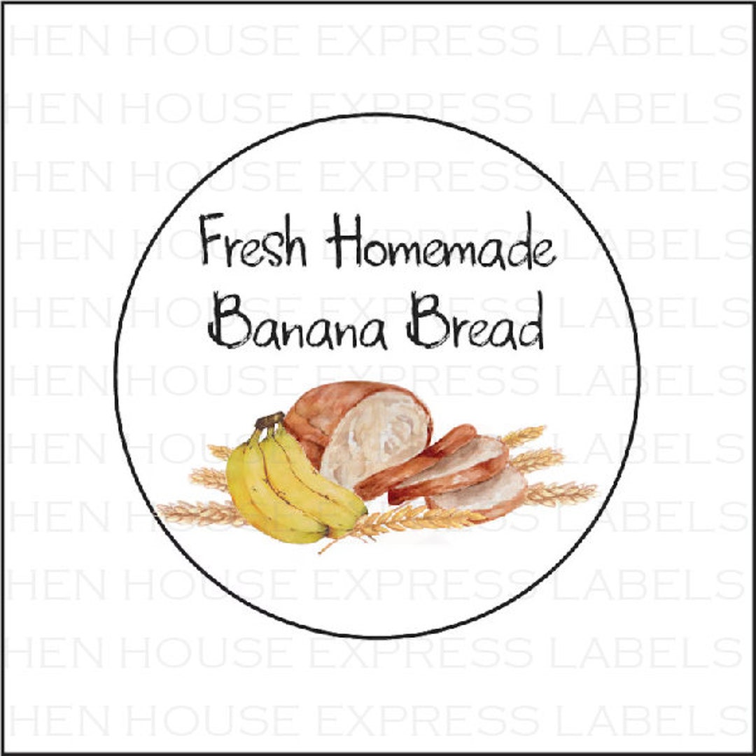 40 Homemade Banana Bread Labels Stickers - Etsy