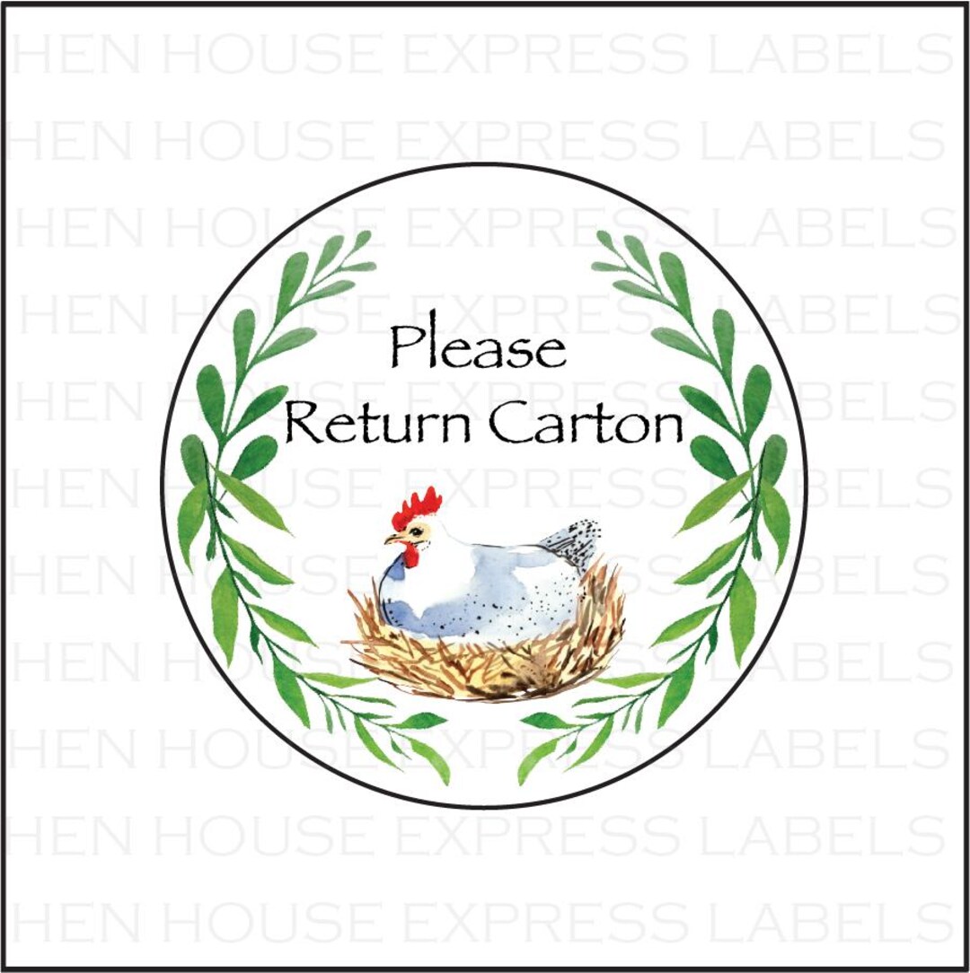 40 Please Return Egg Carton Labels Stickers - Etsy