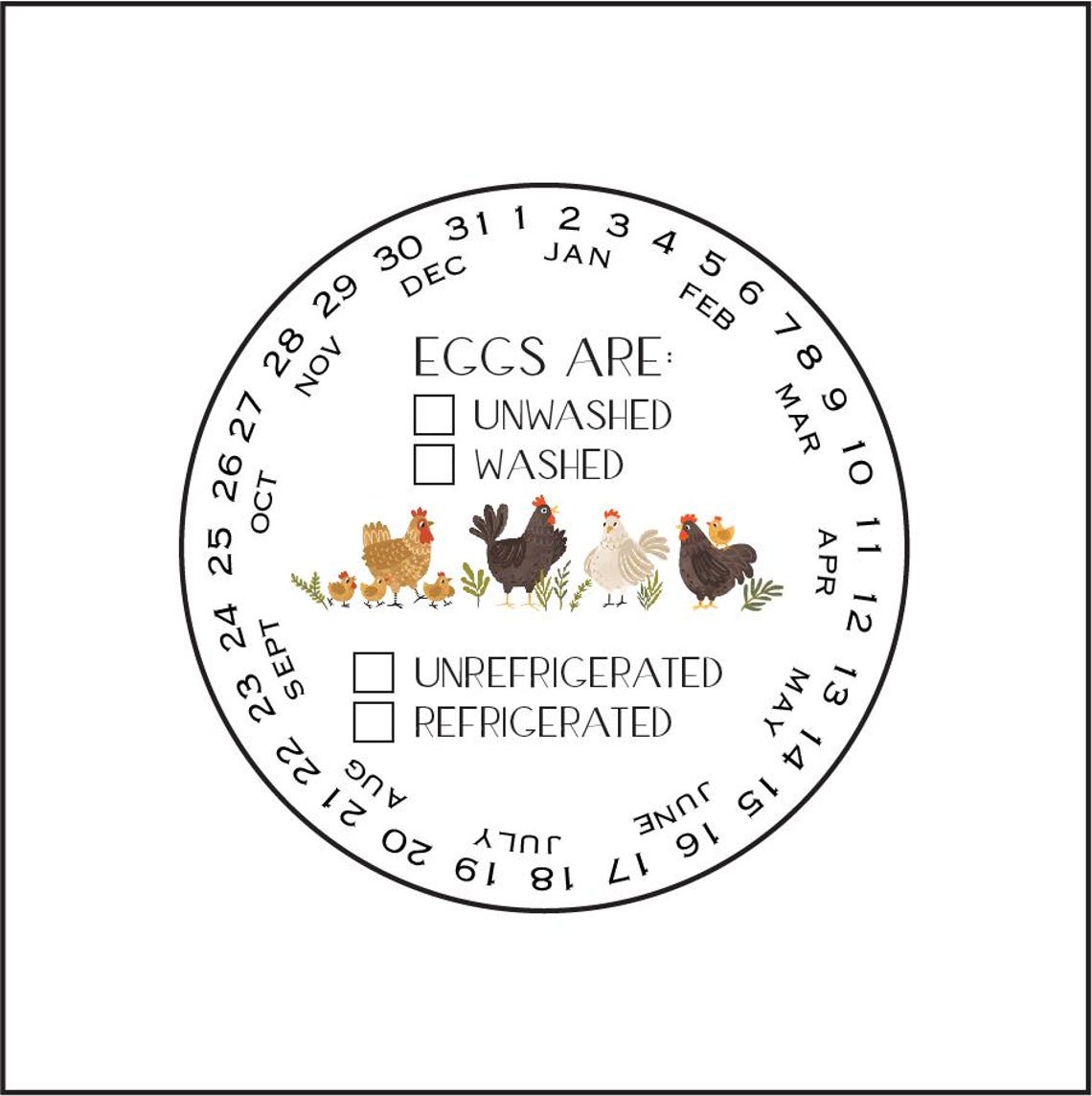 Egg Carton Date Labels: Washed/unwashed Stickers - Etsy