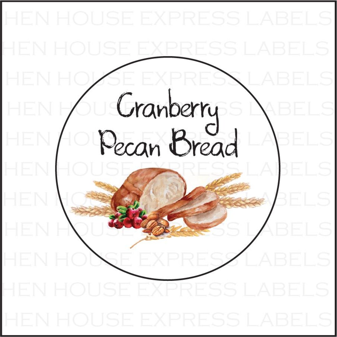 40 Cranberry Pecan Bread Labels Stickers - Etsy