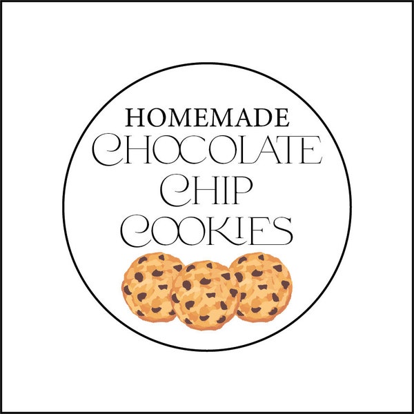 Chocolate Chip Sticker Labels - Etsy