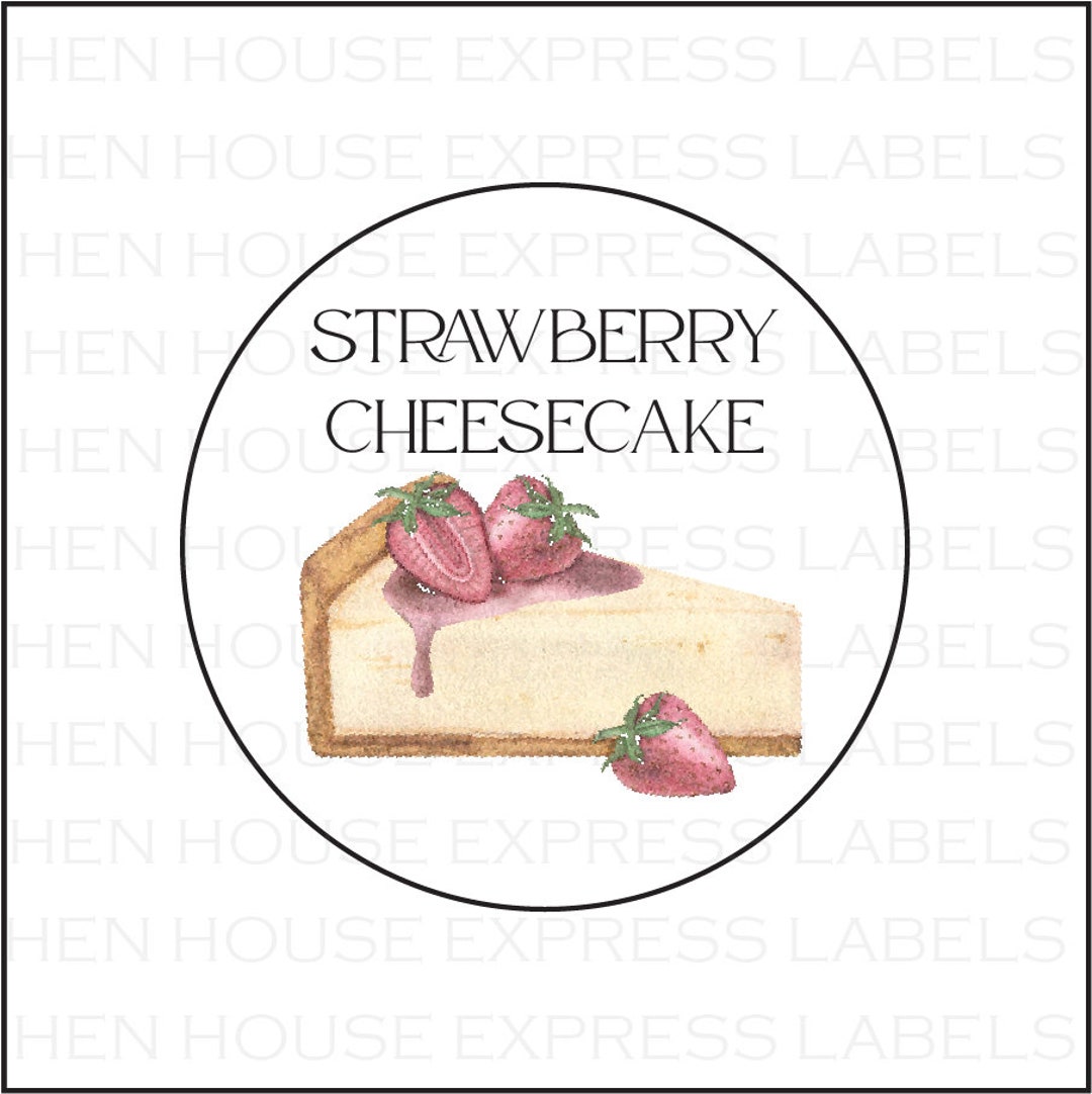 40 Strawberry Cheesecake Labels/ Stickers - Etsy