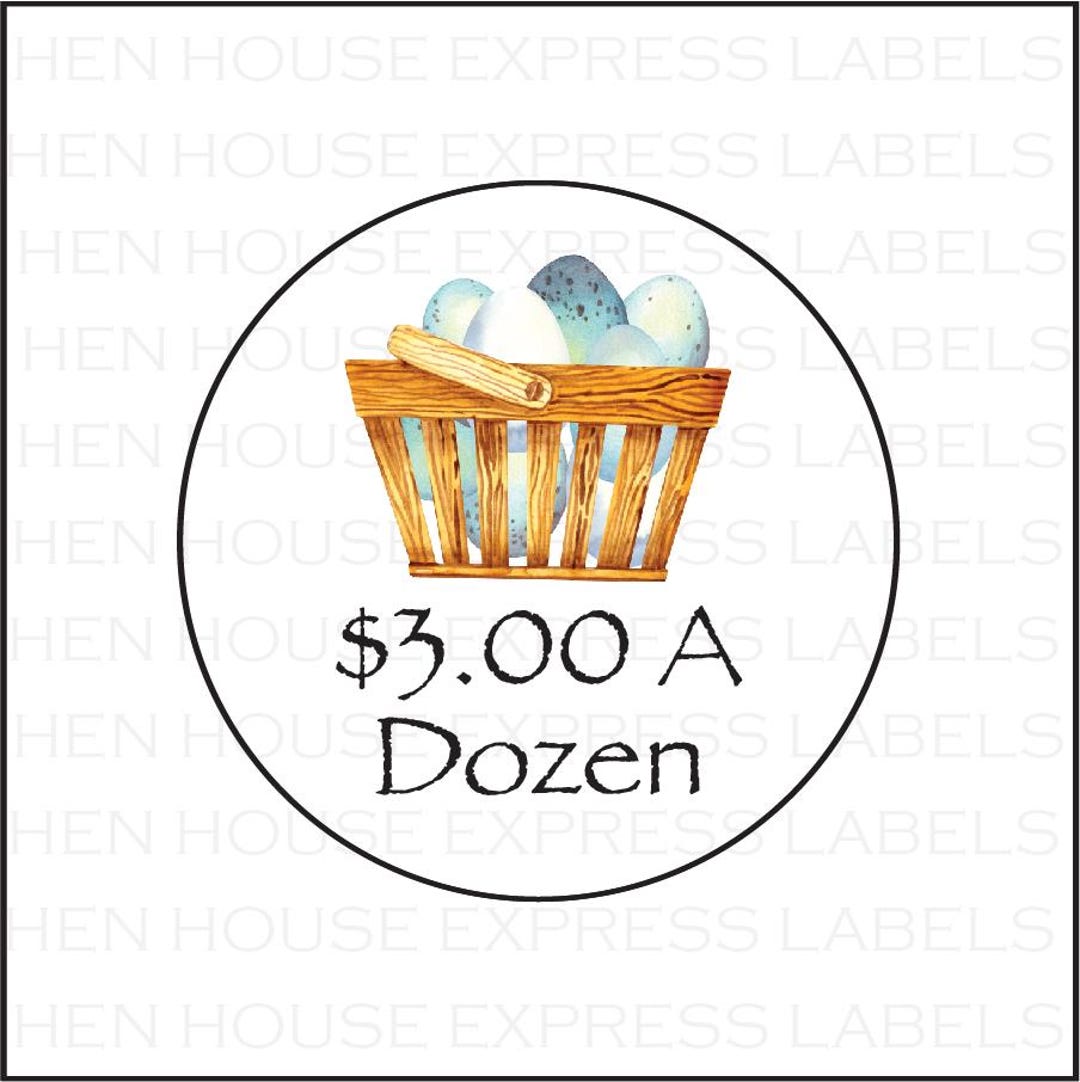 40 3 Dollars A Dozen Egg Carton Labels Stickers - Etsy