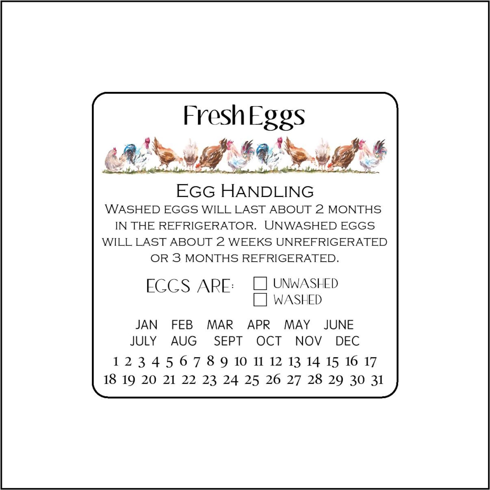 36 Egg Handling Care Carton Labels Stickers - Etsy