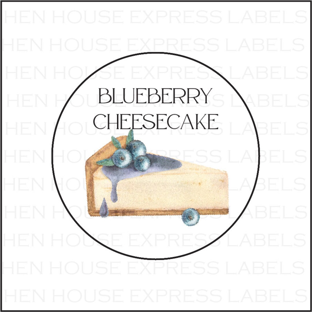 40 Blueberry Cheesecake Labels/ Stickers - Etsy