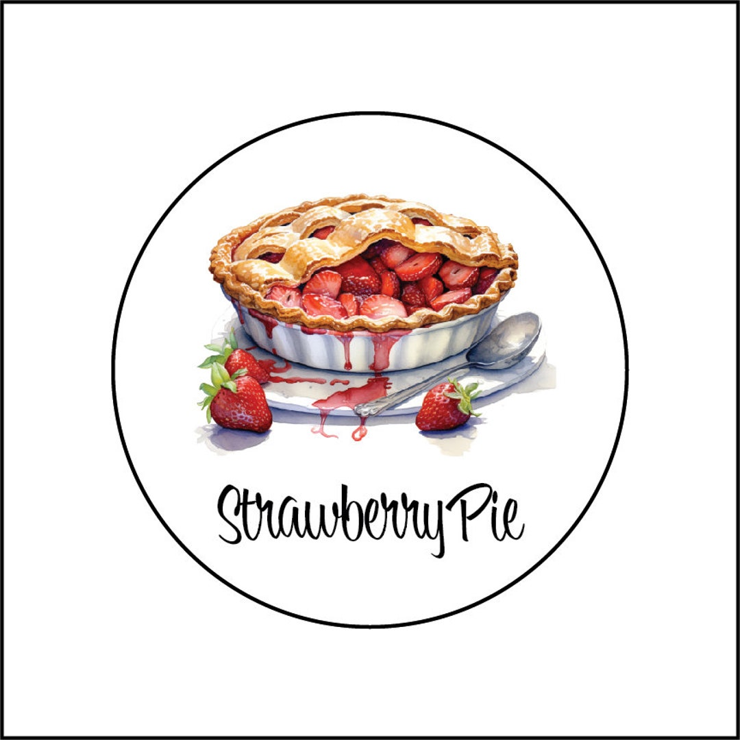 40 Strawberry Pie Labels Stickers - Etsy