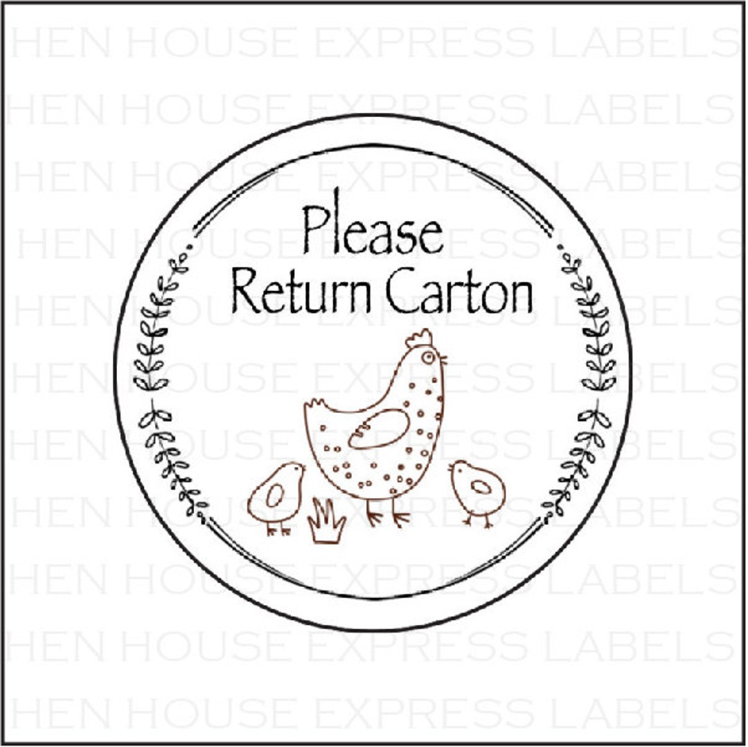 40 Please Return Egg Carton Labels Stickers - Etsy