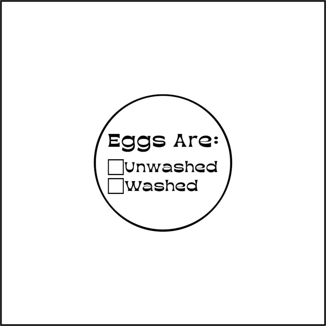 96 Washed/unwashed Egg Carton Labels Stickers - Etsy