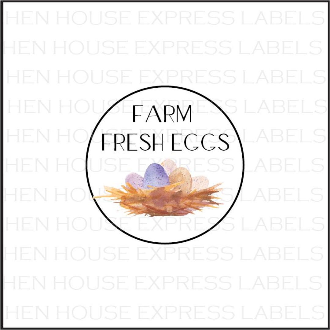 96 Farm Fresh Eggs Carton Labels Stickers - Etsy