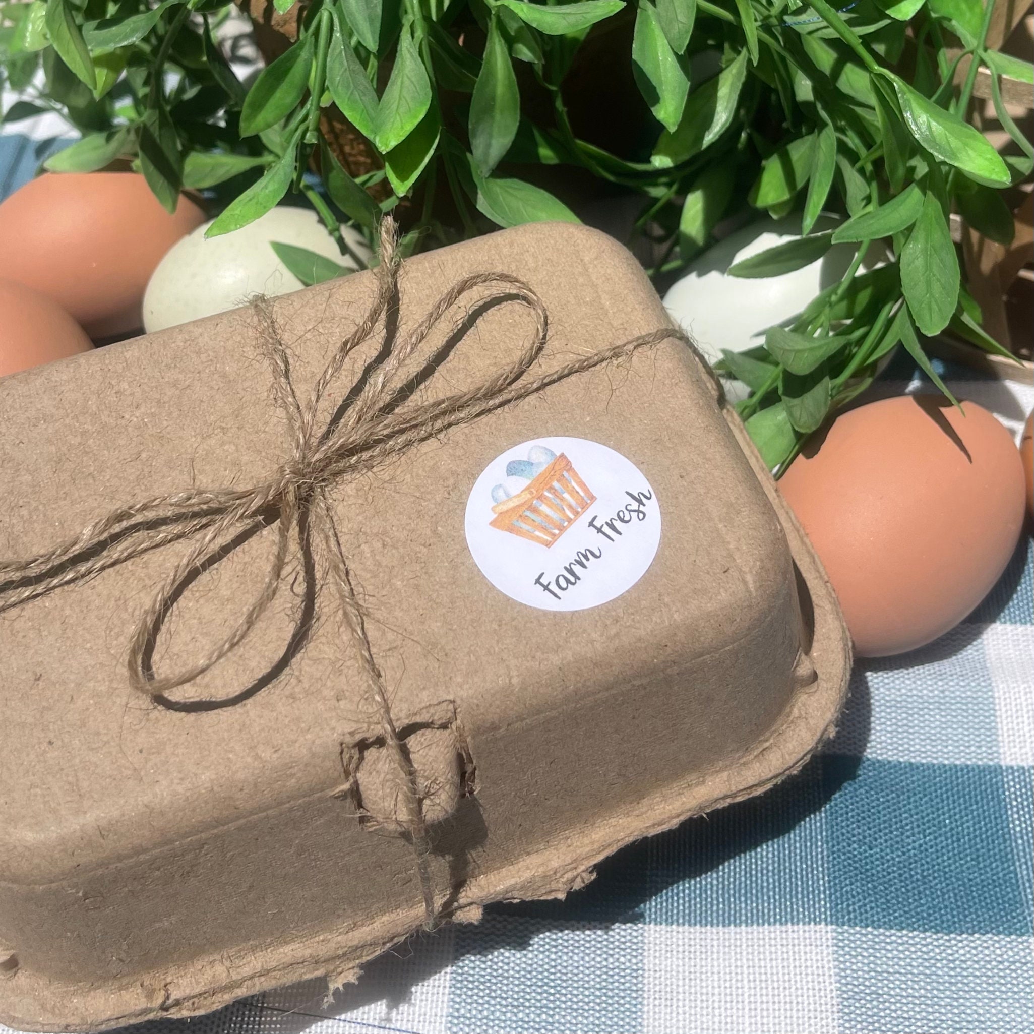 96 Farm Fresh Egg Carton Labels Stickers - Etsy