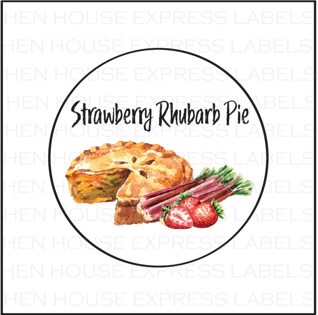 40 Strawberry Rhubarb Pie Labels Stickers - Etsy