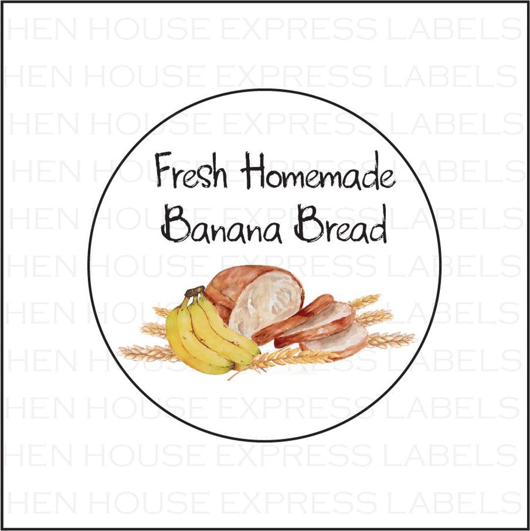 40 Homemade Banana Bread Labels Stickers - Etsy