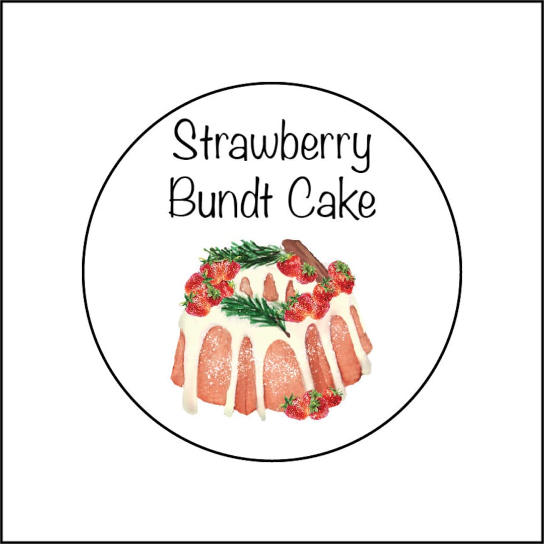40 Strawberry Bundt Cake Labels Stickers - Etsy