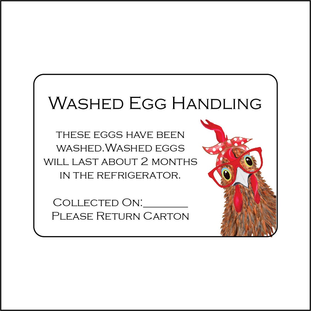 30 Egg Handling Care Carton Labels Stickers - Etsy