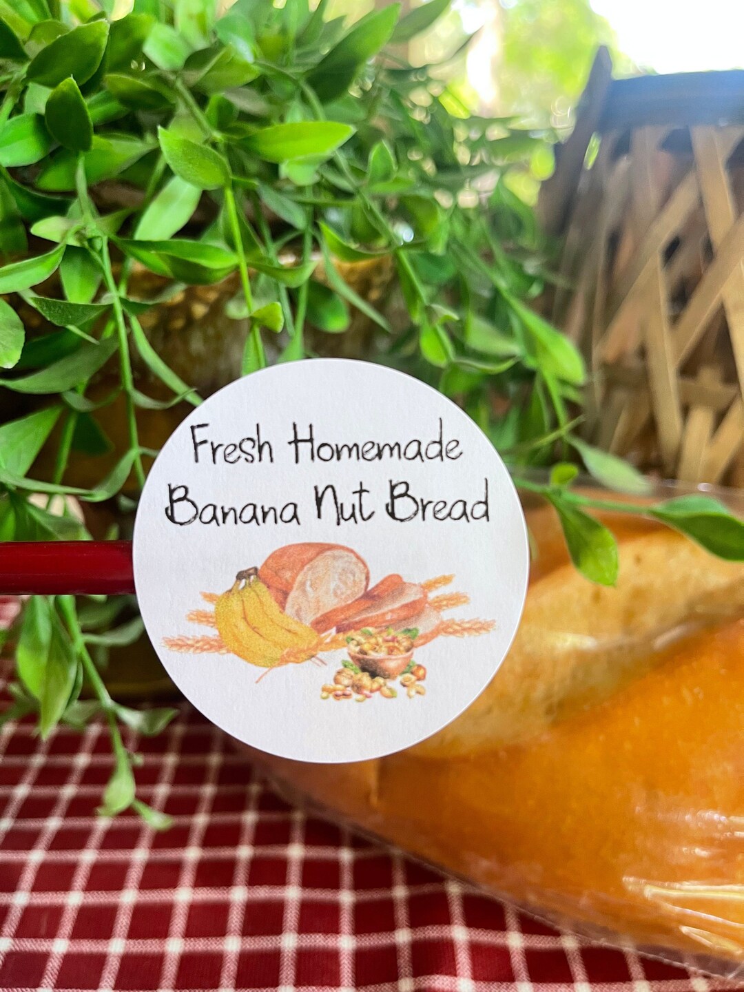 40 Homemade Banana Nut Bread Labels Stickers - Etsy