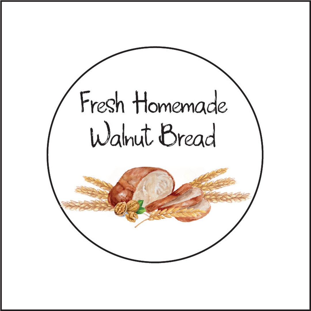 40 Homemade Walnut Bread Labels Stickers - Etsy