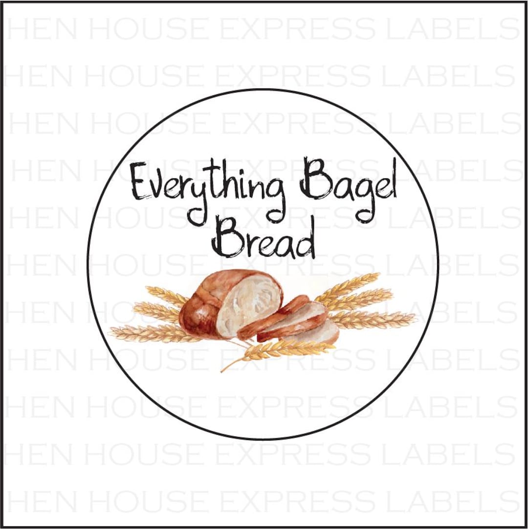 40 Everything Bagel Bread Labels Stickers - Etsy
