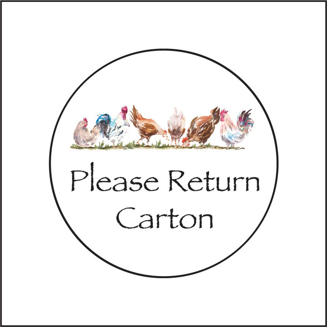 40 Please Return, Egg Carton Labels Stickers - Etsy