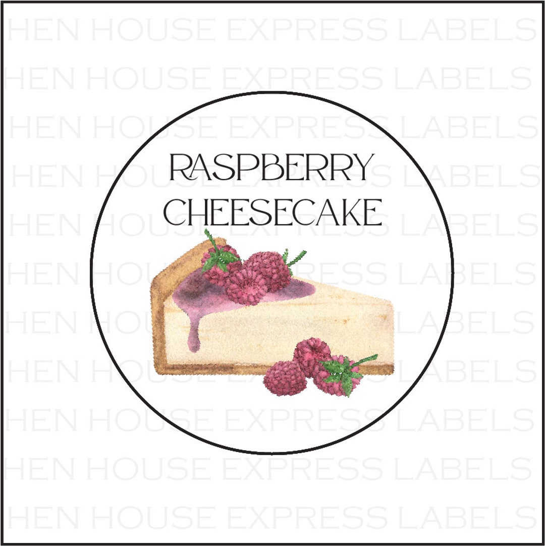 40 Raspberry Cheesecake Labels/ Stickers - Etsy