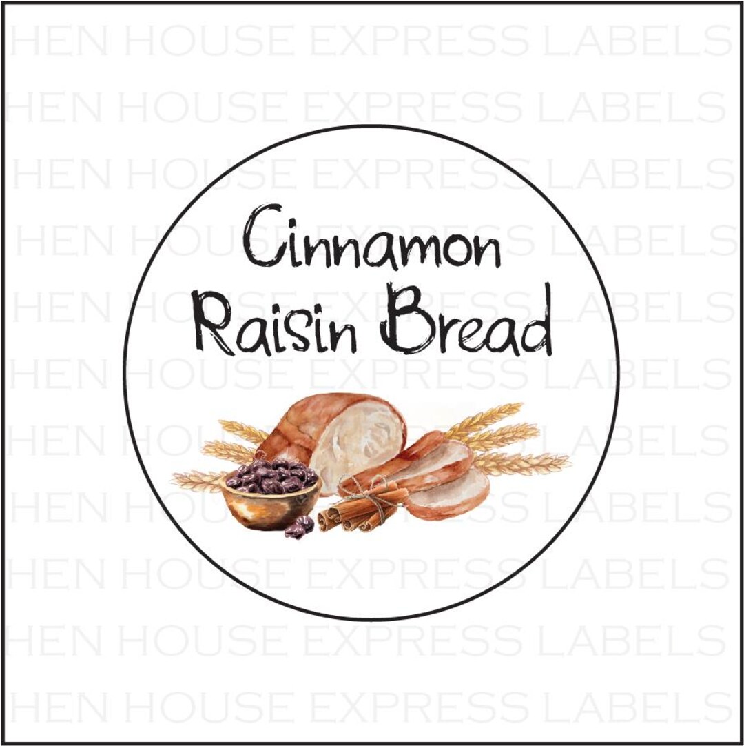 40 Homemade Cinnamon Raisin Bread Labels Sticker - Etsy