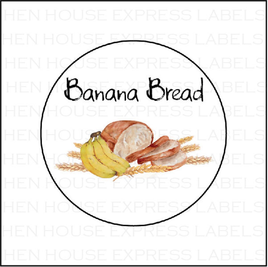 40 Banana Bread Labels Stickers - Etsy