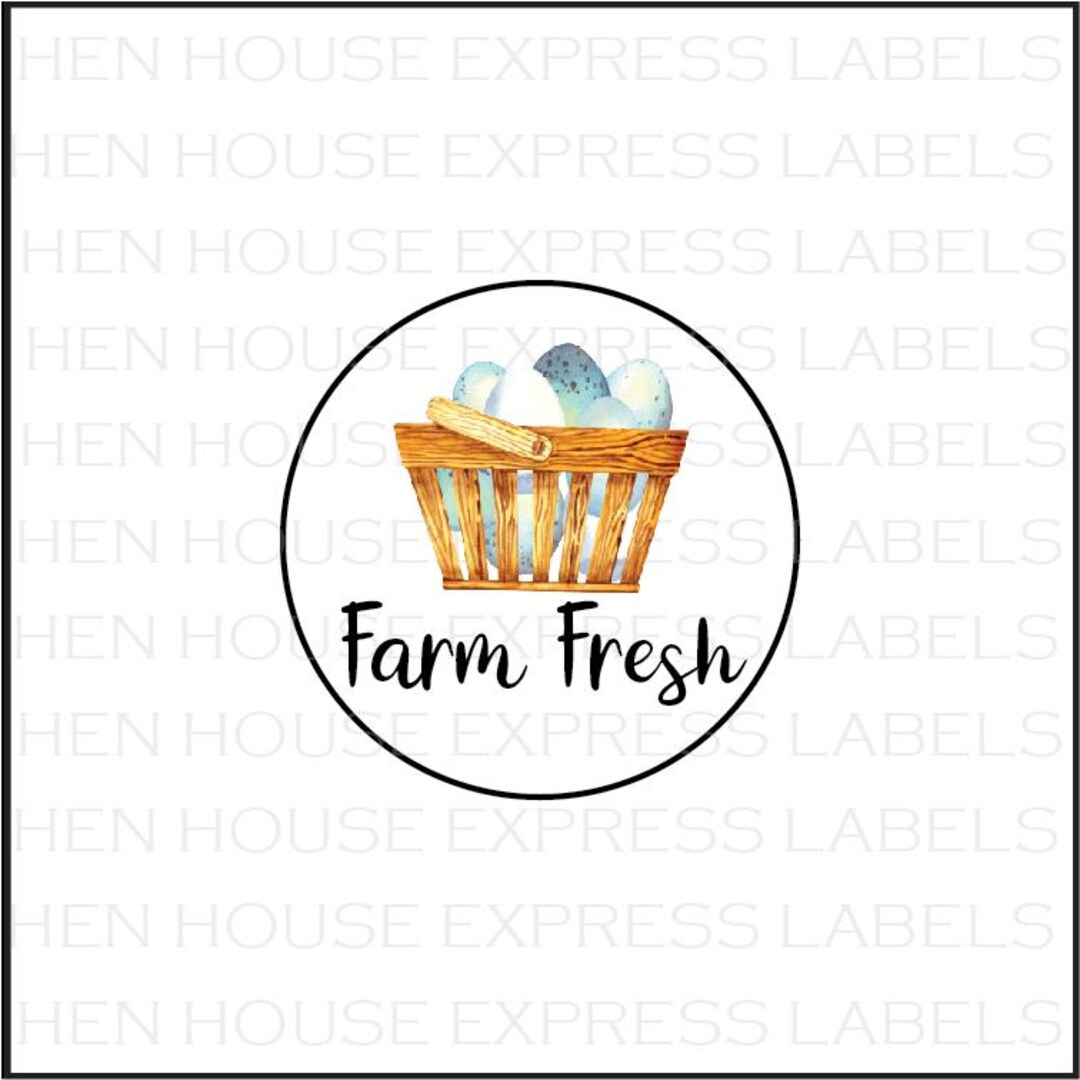 96 Farm Fresh Egg Carton Labels Stickers - Etsy