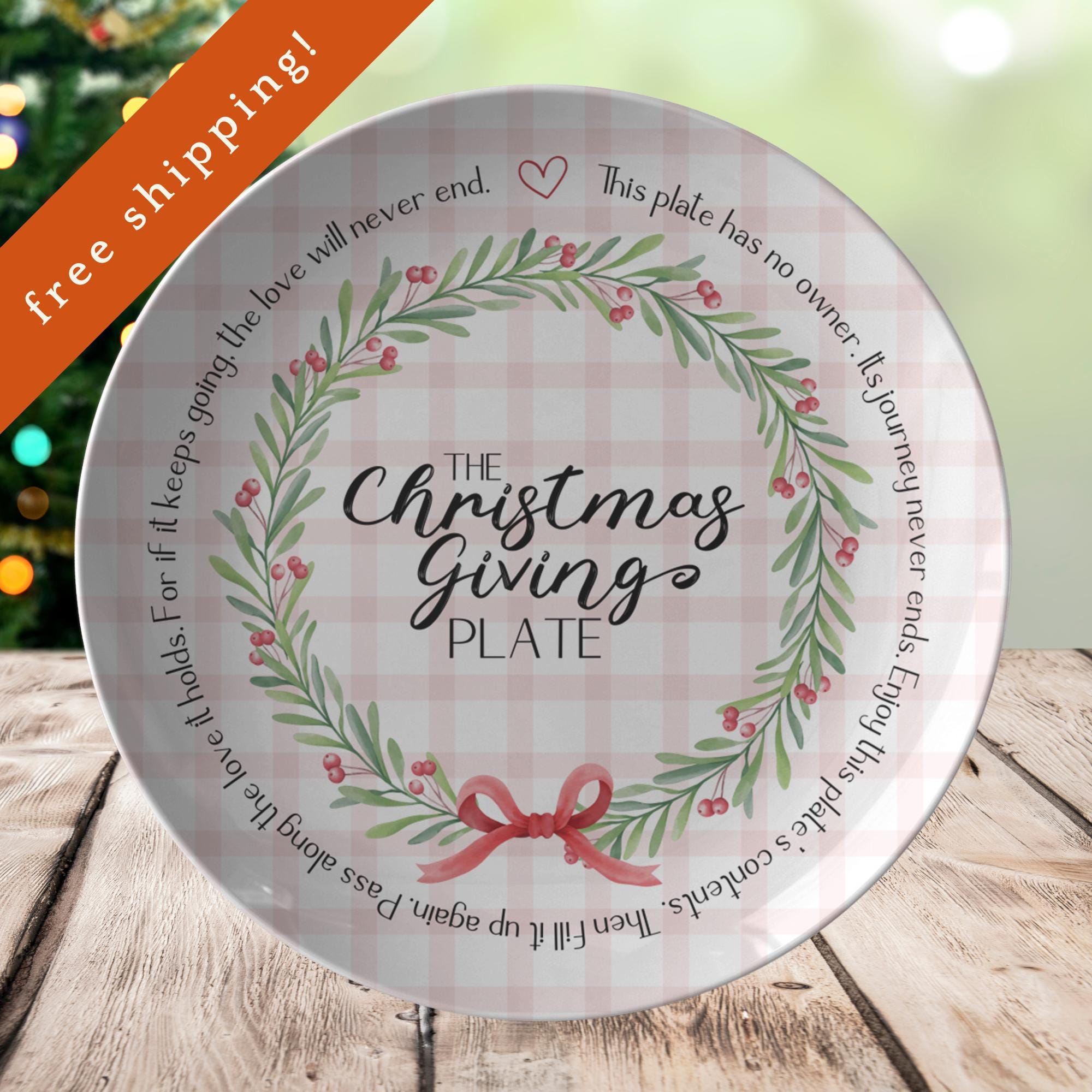 The Christmas Giving Plate, Sharing Plate, Family Plate, Housewarming ...