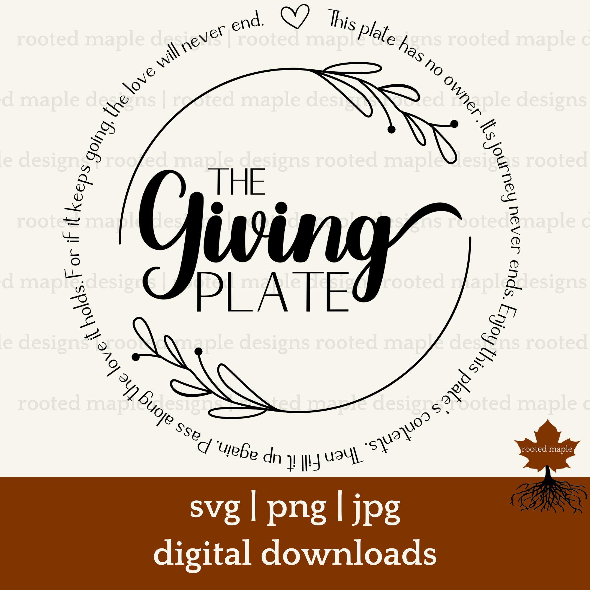 The Giving Plate SVG PNG JPG, Giving Plate Svg, Sharing Plate Digital ...
