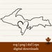 Michigan Upper Peninsula SVG PNG Digital Download, UP Michigan Dxf Eps ...